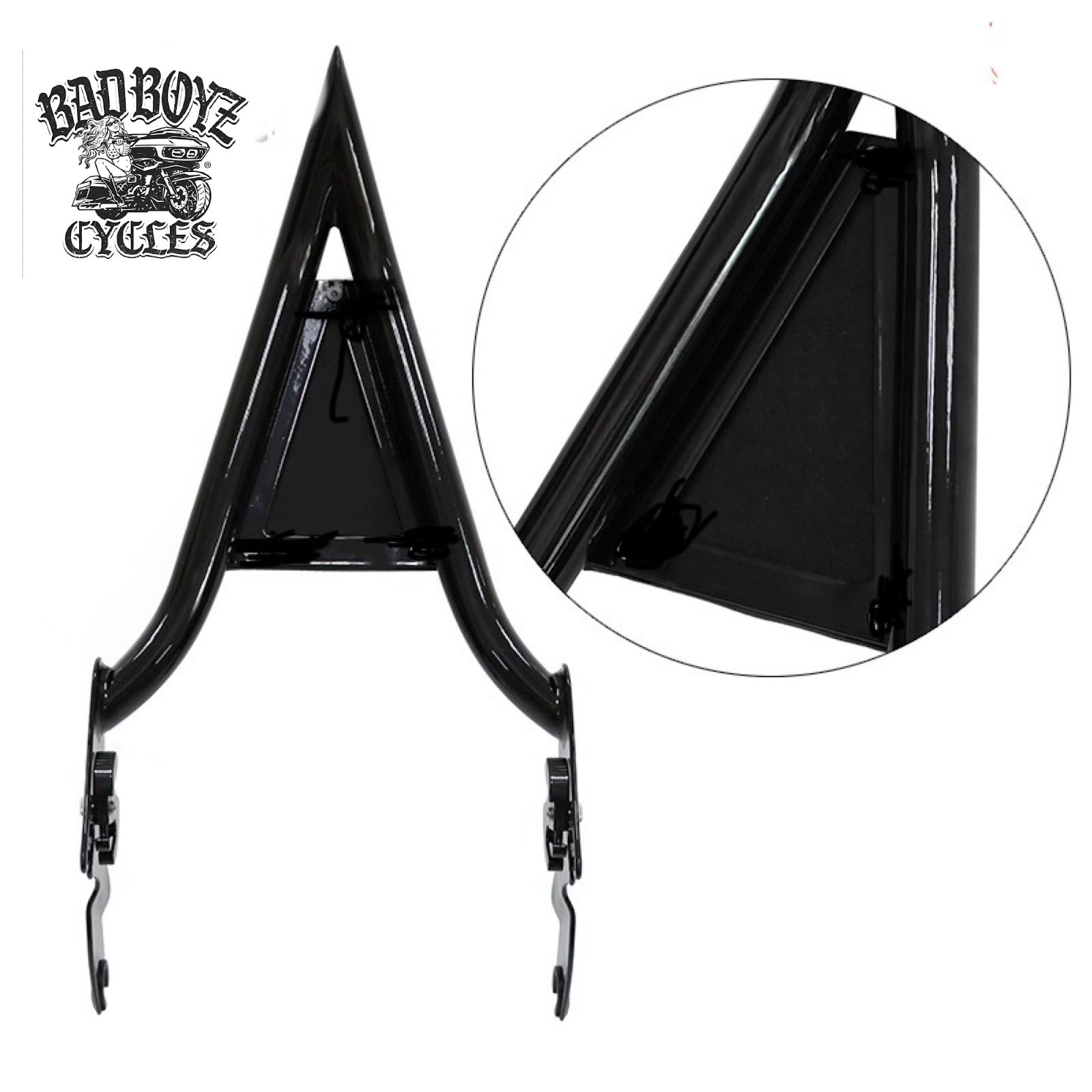 Reaper Sissy bar with Matching pad Diamond stitching – Bad Boyz Cyclez